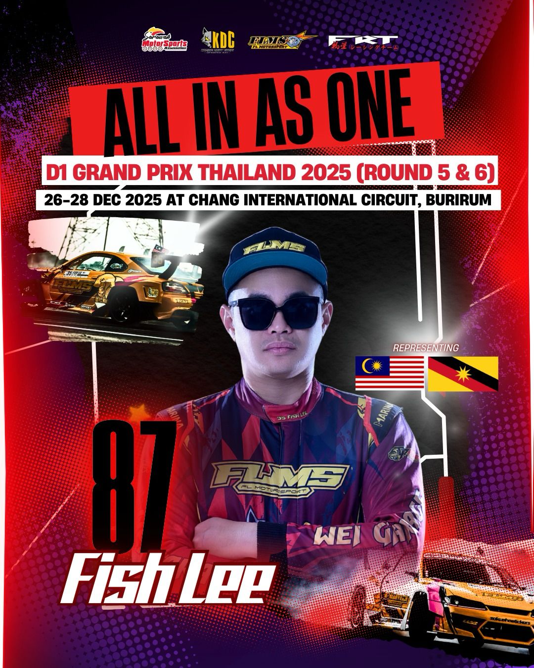Fish Lee Wakili Sarawak di Ajang Prestisius D1GP Thailand - Club Corporate